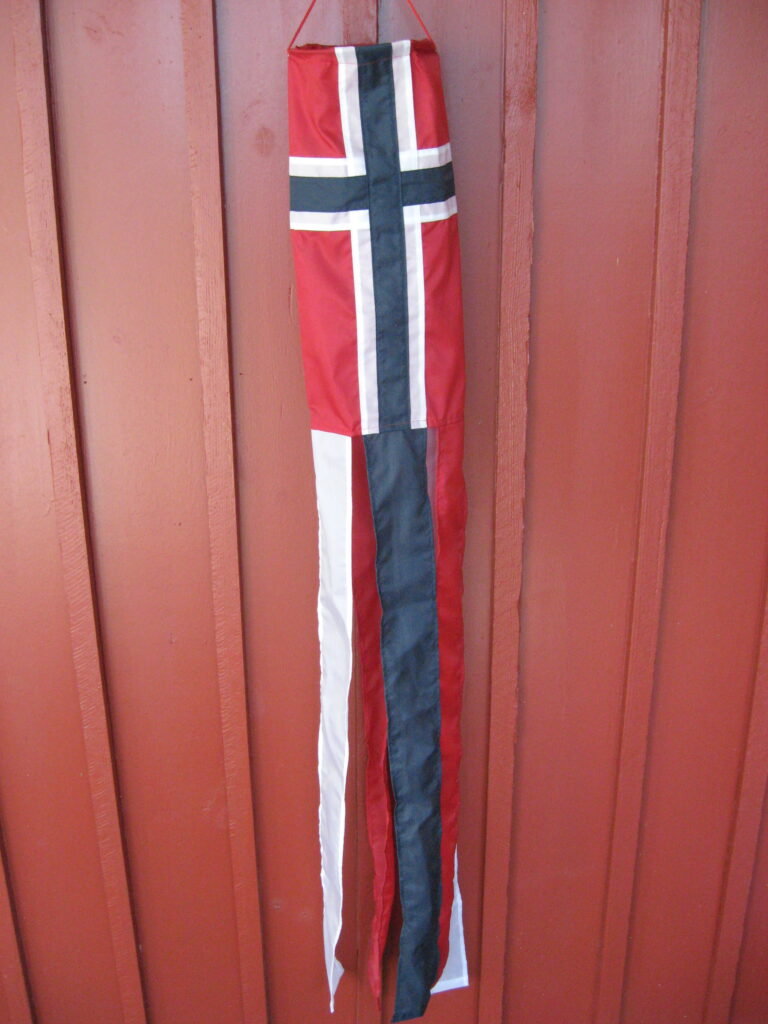 Norwegian red, white and blue windsock, 60″ long | Discover Sweden's Finest